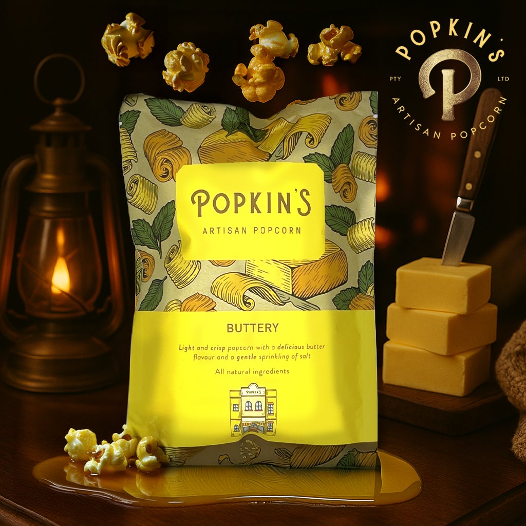 Popkin's Buttery Popcorn: The Classic Favourite | Popkin's Artisan Popcorn
