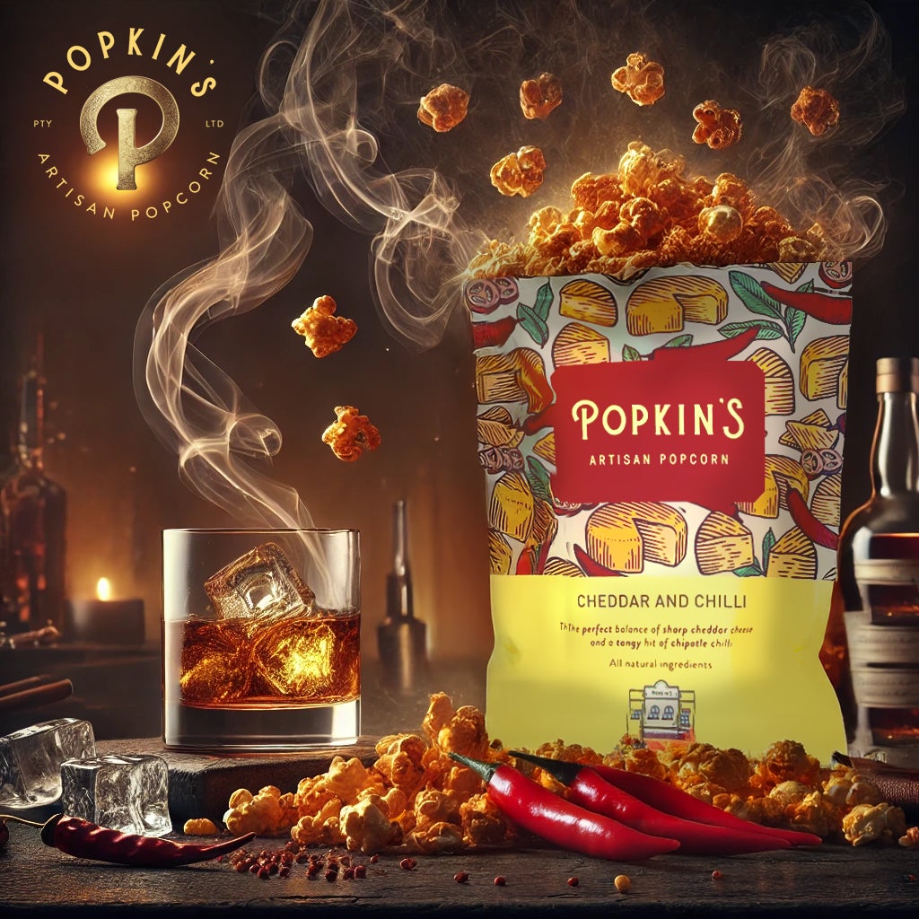 Popkin's Cheddar & Chilli: Spicy Harmony | Popkin's Artisan Popcorn